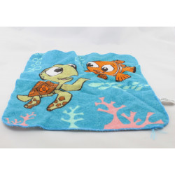 Doudou plat bleu Poisson Némo éponge DISNEY PIXAR
