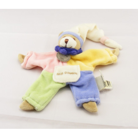 doudou plat ours arlequin Mon doudou BABY NAT