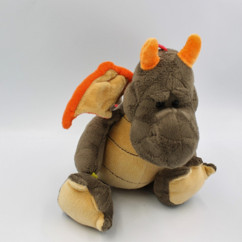 Peluche dragon marron beige orange GOSH DESIGN