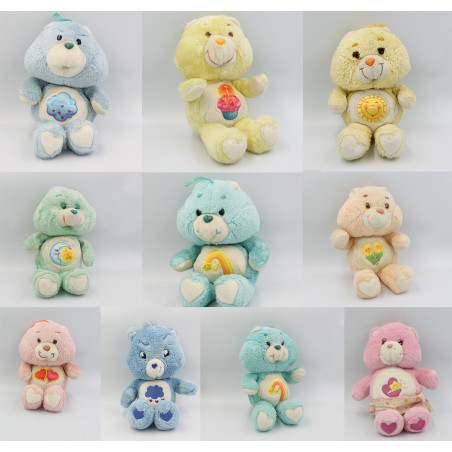 Lot de 10 anciennes peluches Bisounours CARE BEARS Vintage