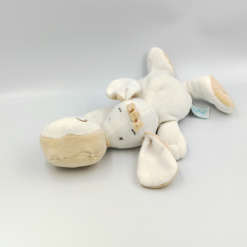 Doudou musical chien blanc beige BABY NAT